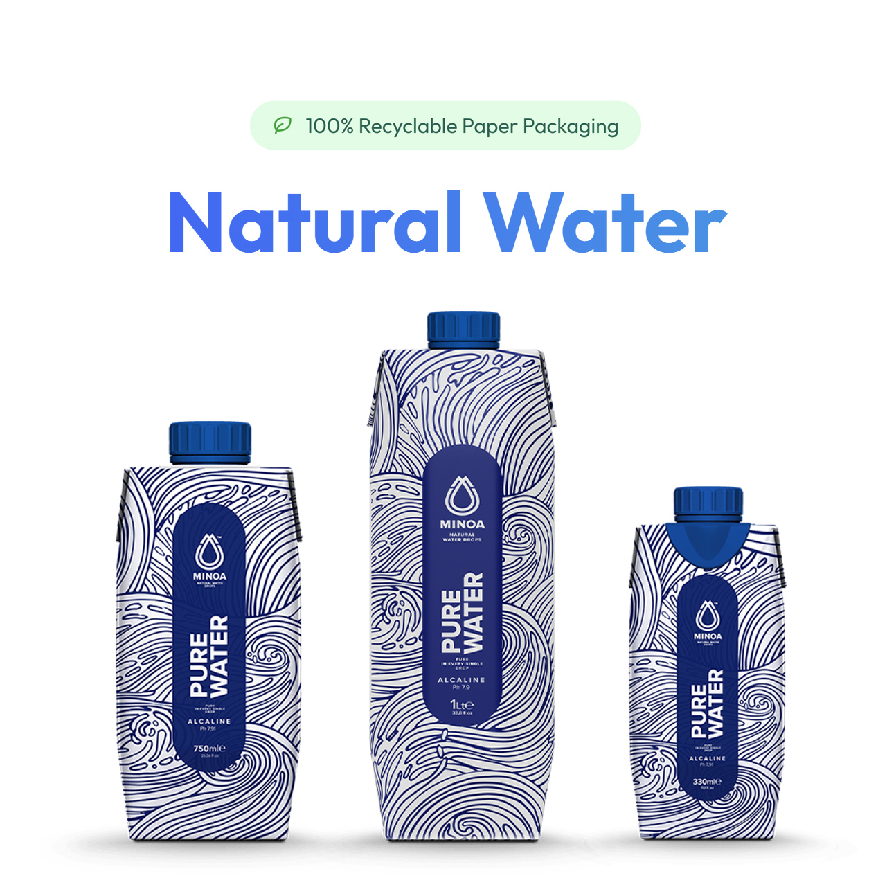 Natural Water by Minoa – Pure Spring Hydration in Eco Pack